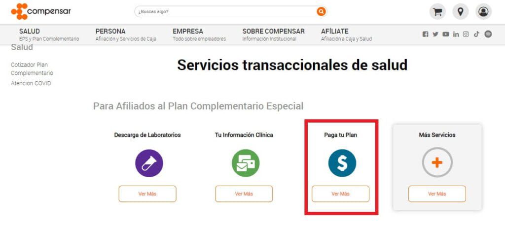 Cómo pagar el Plan Complementario Compensar